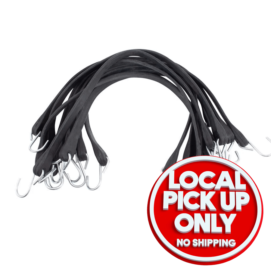 21" EPDM Tarp Bungee Straps with Crimped Hooks - 50 Pack
