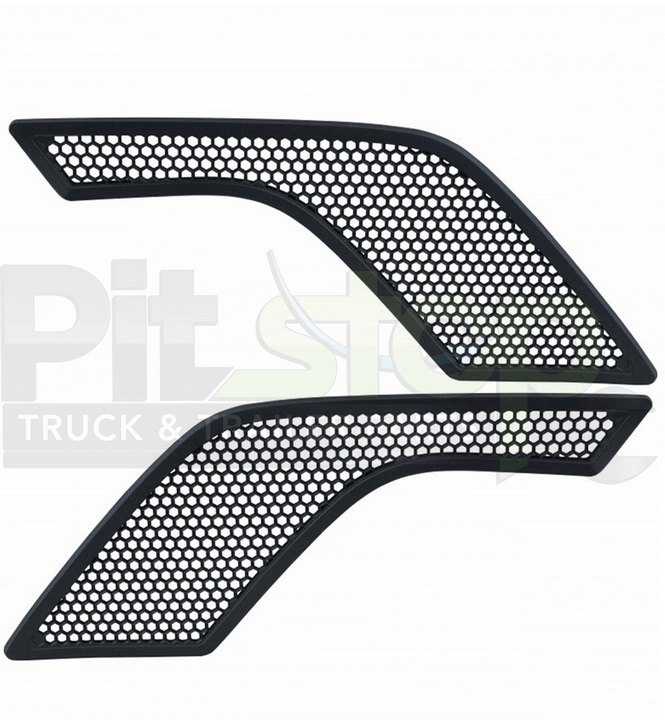VOLVO VNL 2004-2017AIR INTAKE OUTER BLACK TRIM SET MESH GRILLE HOOD ME