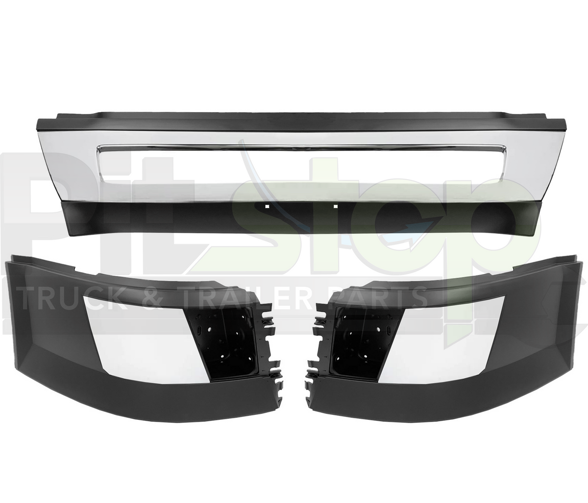Volvo VNL 2004 2015 Bumper Set WITH Fog Light Cut-out Left Right Center ...