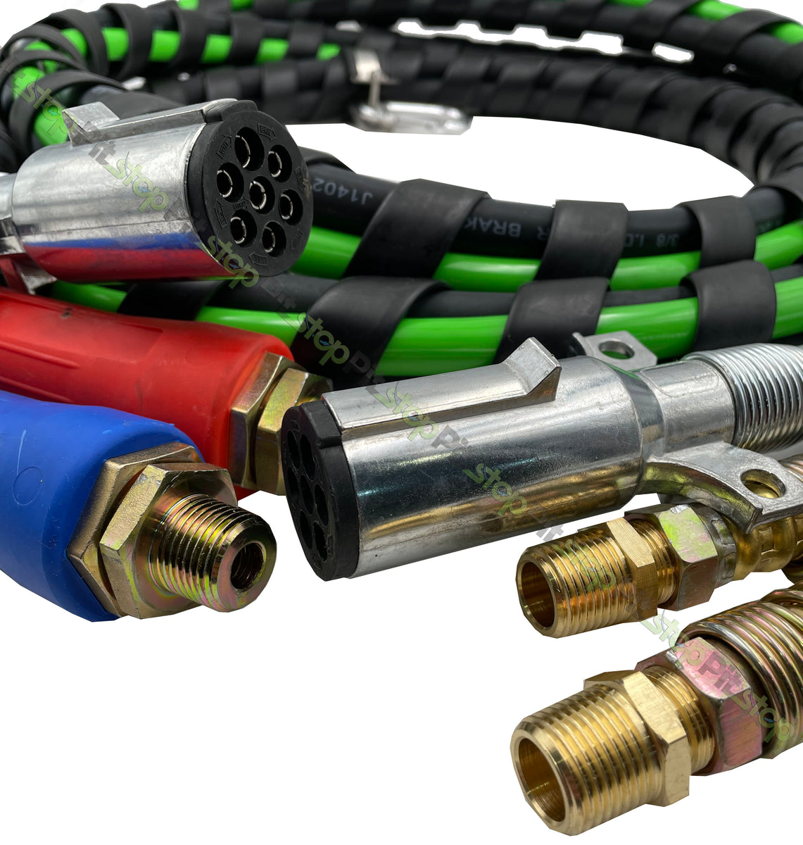12ft 3 in 1 ABS & Power Air Line Hose Wrap 7 Way Electrical Cable with