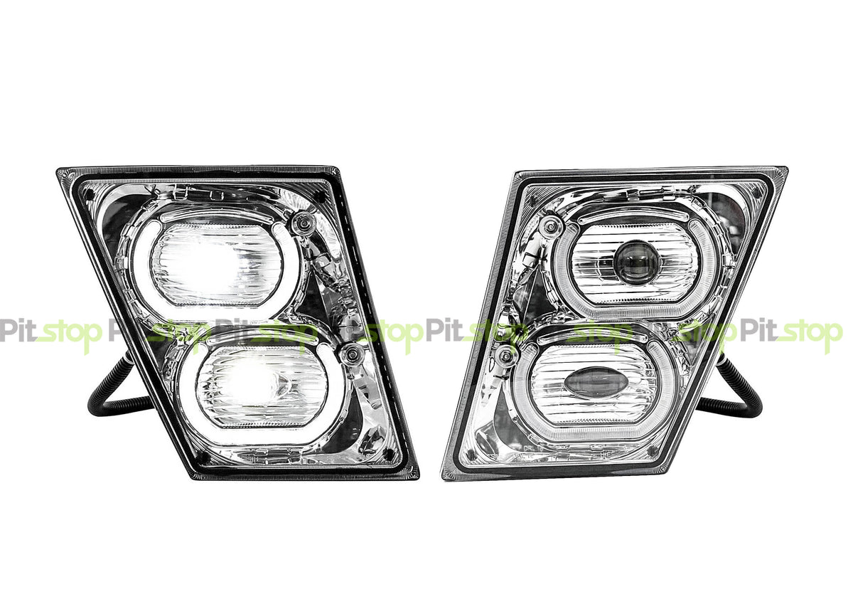 Volvo VNL OLD Gen 2004-2017 Chrome Led Halo Style Fog Light Set Left