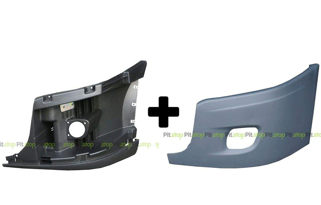 Freightliner Cascadia Bumper Left Side Reinforcement & Cover With Fog