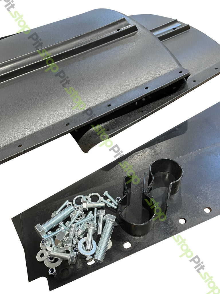 Black POLY Plastic Quarter Fender Set Kit 24 x 24 Tube Bracket Mountin ...