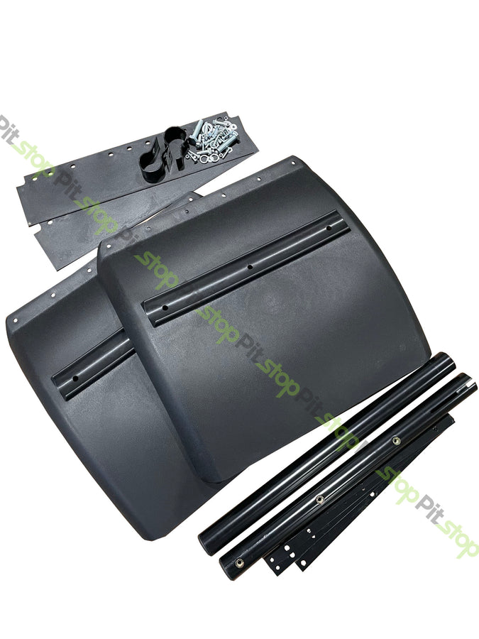 Black POLY Plastic Quarter Fender Set Kit 24 x 24 Tube Bracket Mountin