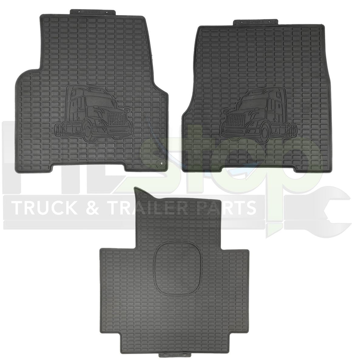 Volvo VNL 2004-2017 All Weather Floor Rubber Mats Liners 3 PCS SET